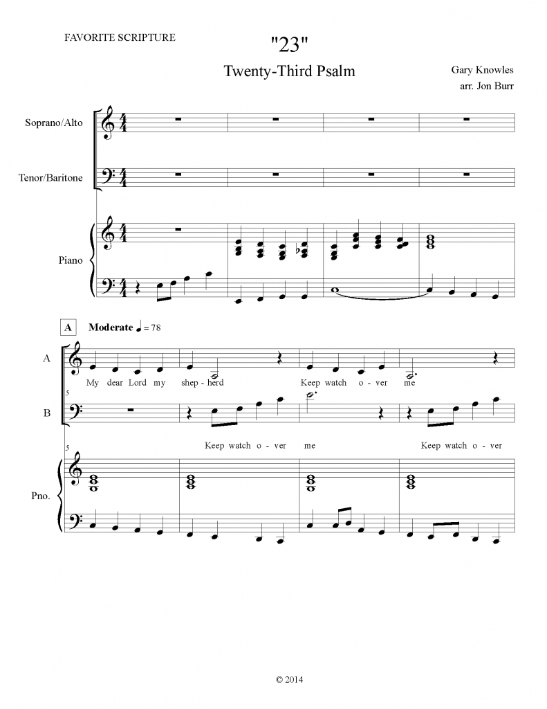 23rd Psalm - Gary Knowles Music